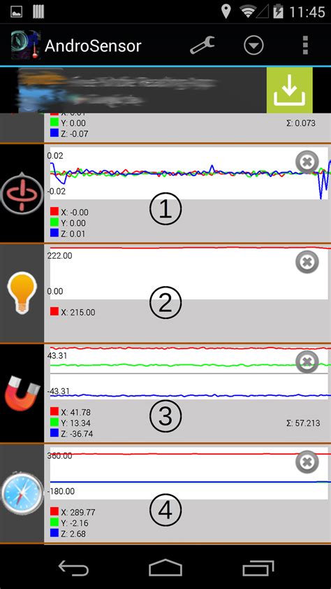 androsensor running in global sensor namespace showing normal traces