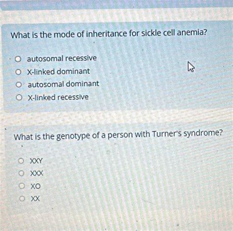 solved what is the mode of inheritance for sickle cell anemia