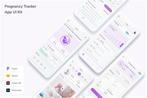 Pregnancy Tracker App Ui Kit Graphic By Betush · Creative Fabrica