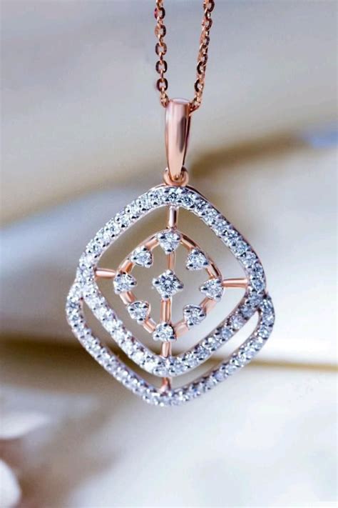 Rose Gold And Daimond Pendant Diamond Jewelry Store Diamond Pendent