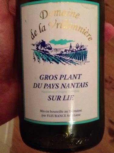 Domaine de la Vrillonnière Gros Plant du Pays Nantais Sur Lie Vivino