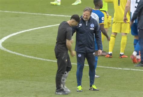 Arsenal Star Spotted Wearing Protective Boot Following Brighton Defeat