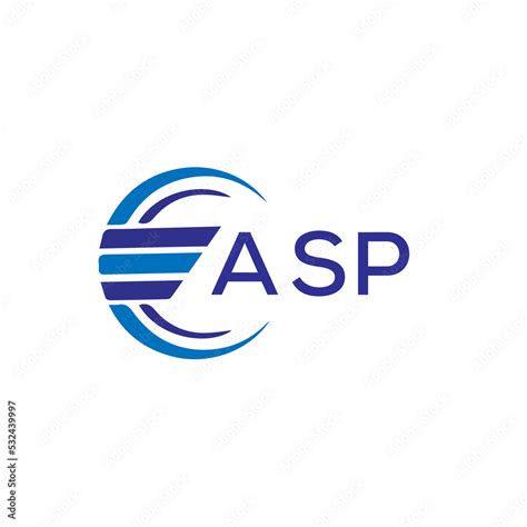 Asp Letter Logo Asp Blue Image On White Background Asp Vector Logo