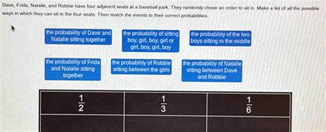 Solved Dave Frida Natalie And Robbie Have Four Adjacent Algebra