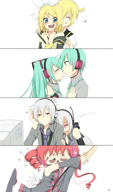 Hatsune Miku Kagamine Rin Kagamine Len Kasane Teto Yowane Haku And