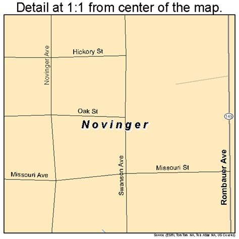 Novinger Missouri Street Map 2953534