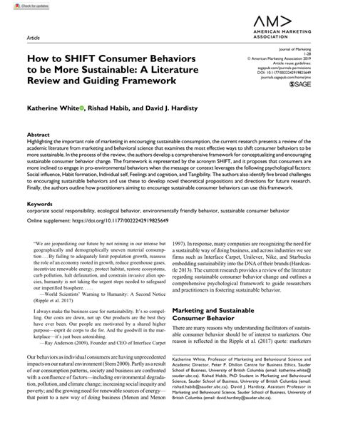 Pdf How To Shift Consumer Behaviors To Be More Sustainable A