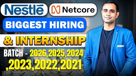Netcore And Nestle Hiring Off Campus Hiring Batch 20252423222120 And 2026 Youtube