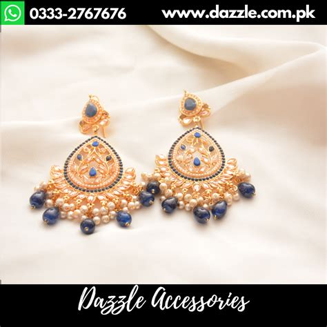 Traditional Blue Pearl Earrings Dazzle Accessories