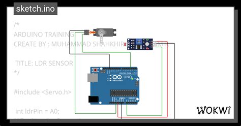 Ldr N Servo Wokwi Esp32 Stm32 Arduino Simulator