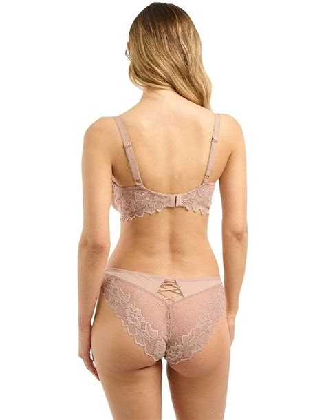 Sans Complexe Arum Prima Underwire Unlined Scalloped Lace Bra In Beige