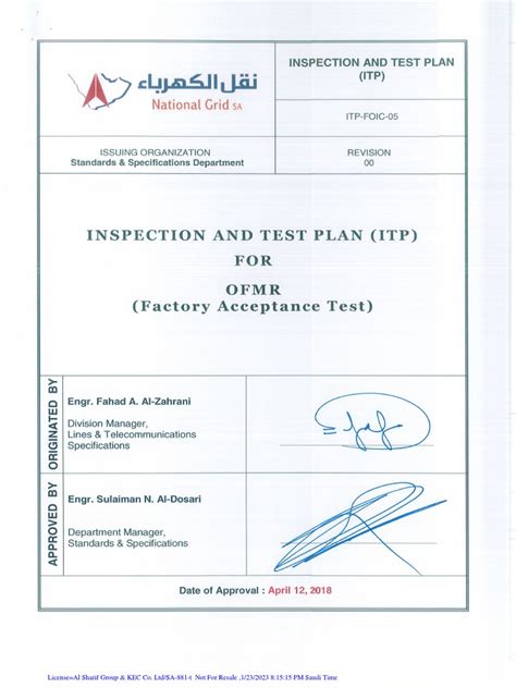 itp ofmr fat pdf pdf specification technical standard