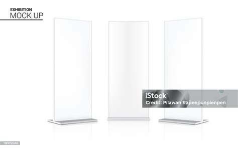 모의 최대 현실적인 롤업 배너 키오스크 디스플레이 3d Pop 부스 판매 마케팅 홍보 배경 일러스트 이벤트 전시 컨셉 디자인