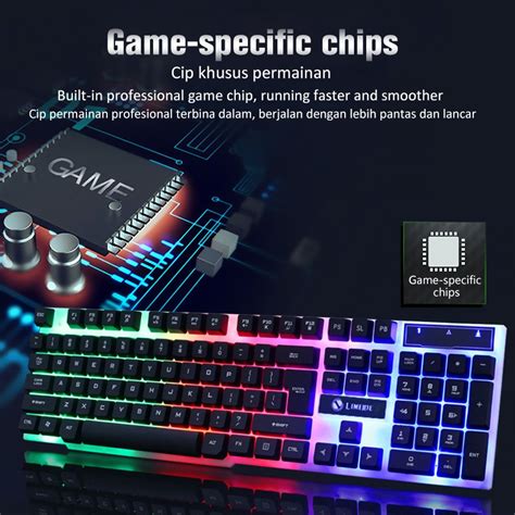 Ready StockGaming Mouse Keyboard Luminous Gaming Keyboard And Mouse Colorful Backlight
