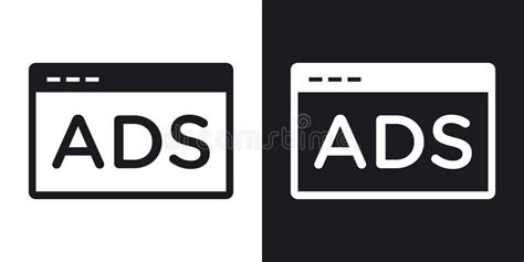 Ad Icon Set Social Media Ppc Paid Advertising Vector Symbol Digital