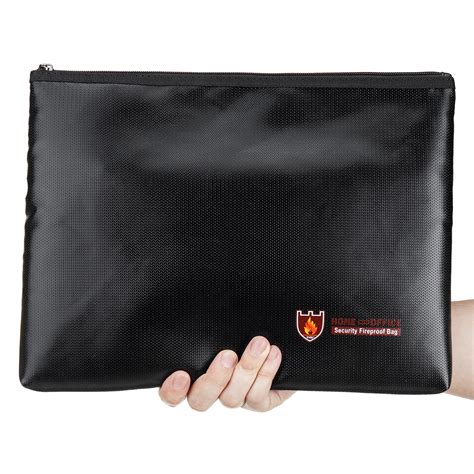 Portable Fireproof Waterproof Document Envelope File Folder Cash Pouch Fireproof Money Bag Lipo