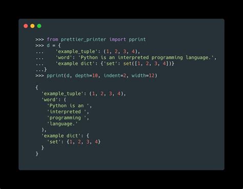 prettier printer 用于 Python 3 6 的语法突出显示更漂亮的打印机 PyPI中文网