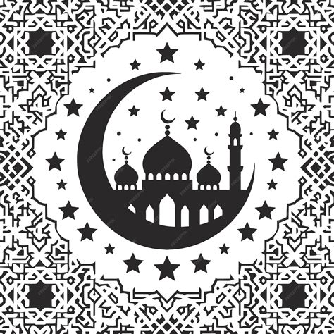 Premium Vector Islamic Pattern Vector With Mosque Silhouette Generated Ai