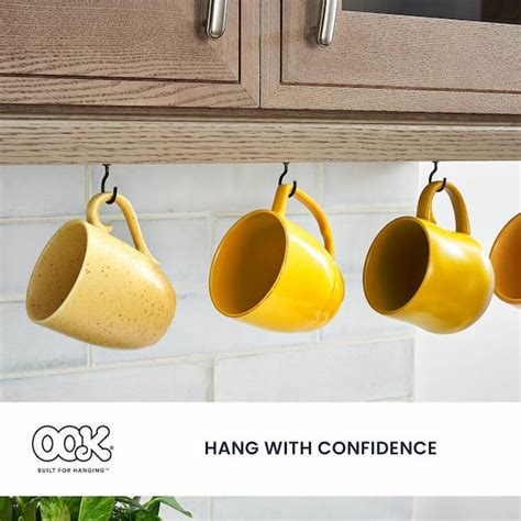 Ook 10 Pack 2 14 In Black Vinyl Cup Hook 534268 The Home Depot