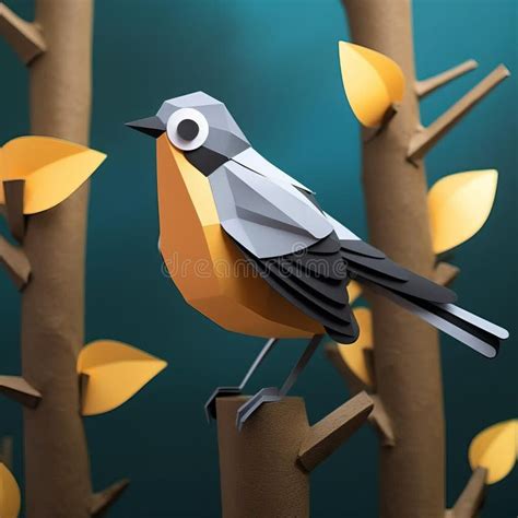 Create A Simple Yet Eye Catching Titmouse Paper Craft Design Stock