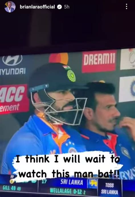 Cricketman2 On Twitter Brian Lara On Virat Kohli One Legend