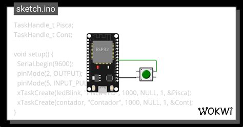 exercício da Avaliação Prática de Sistemas Embarcados Wokwi ESP32