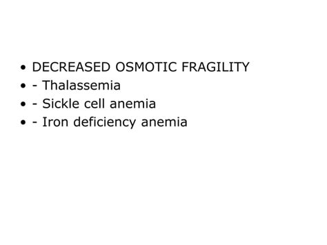 Osmotic Fragility Of Red Blood Cells Ppt