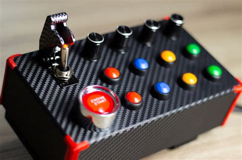 ButtonBox Sim Racing Button Box 22 Functions Luminous Start Lever USB ...