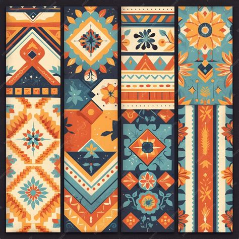 Indonesian Traditional Market Patterns With Colorful Designs Premium Ai Generated Vector