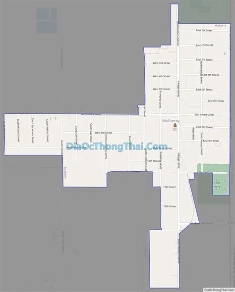 Map Of Mulberry City Kansas Thong Thai Real