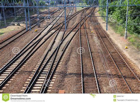 De Sporen Van De Spoorweg Stock Foto Image Of Polen 28063792
