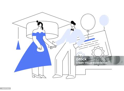Prom Party Abstract Concept Vector Illustration Stock Illustration