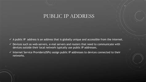 Introduction To Internet Protocol Addresspptx