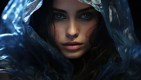 Premium Photo A Woman Behind A Mysterious Translucent Veil Image
