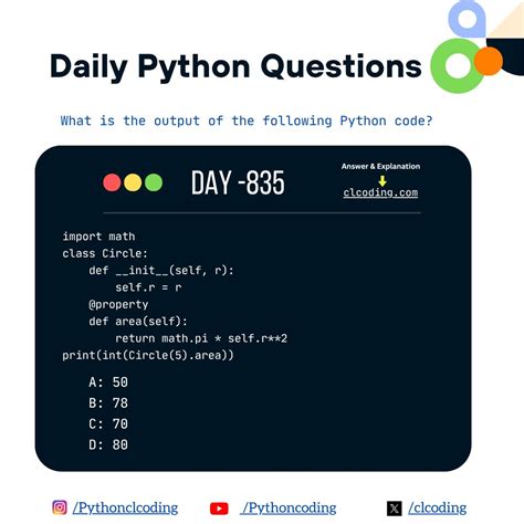 Python Coding Challenge Day 835 What Is The Output Of The Following Python Code Answer With