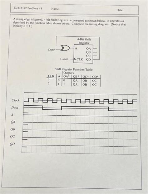 Solved Ece 2372 Problem 48 Name Date A Rising Edge