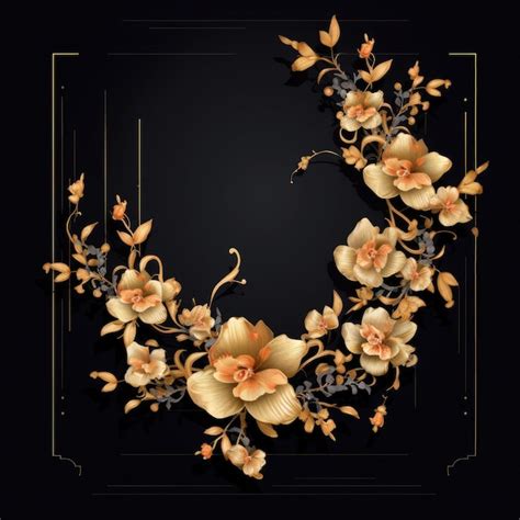 Premium Photo Elegant Vector Floral Frame