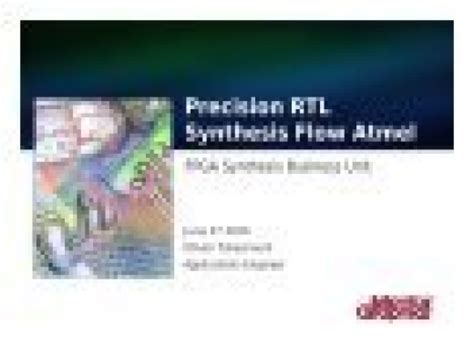 Precision Rtl Synthesis Flow Atmel