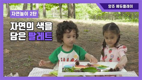 숲에서 놀자 자연놀이 2탄 자연의 색을 담은 팔레트 Youtube