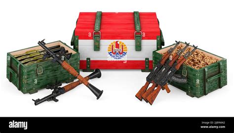 Weapons Military Supplies In French Polynesia Concept 3d Rendering
