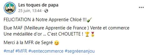 Segré Deux meilleures apprenties de France à la MFR