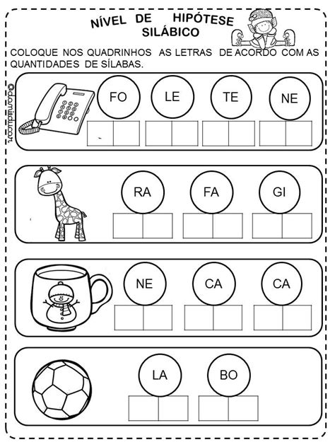 ATIVIDADES DE ALFABETIZAÇÃO PARA SILÁBICOS Dani Educar