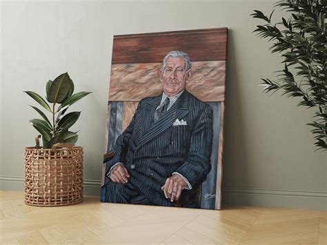 Bill Struth Portrait Limited Edition Prints And Canvas 500 The Football Art Club