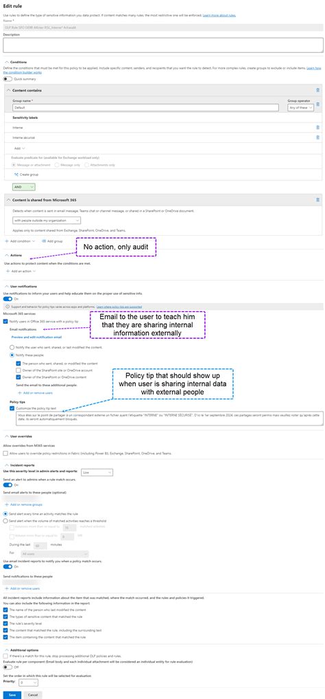 Purview Dlp Sharepoint And Onedrive No Action Applied When Match But The Idea Is To Show The