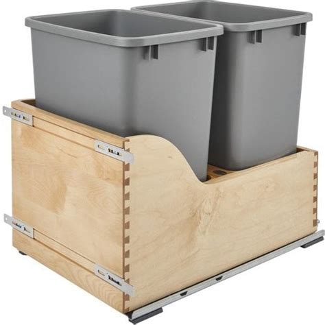 Rev A Shelf WCSC DM Quart Double Trash Pull Out Waste Container With Blum S Tandem