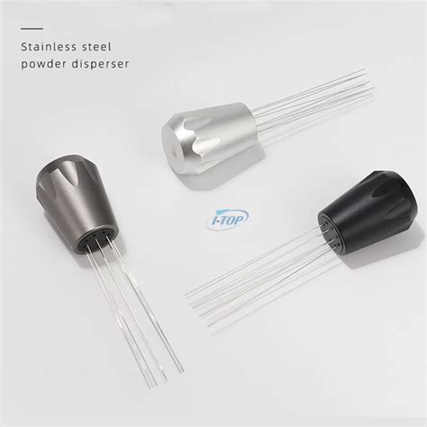 에스프레소 커피 교반기 바리스타 에스프레소 분배용 교반 바늘 다이아몬드 컷 핸들 및 스탠드 분배기 바늘 I Top