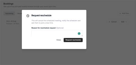 Bookings Request Reschedule Dialog Popup Design Issue · Issue 10975