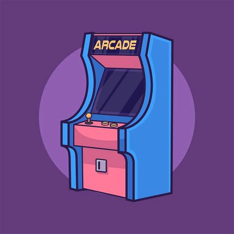 Premium Vector Arcade Machine Game Cartoon Illustration