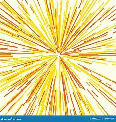 Radiating From The Center Of Thin Beams Lines Vector Illustration