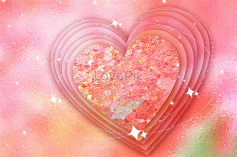 핑크 창작 유리 바람 심장 모양의 배경 이미지 Hd 분홍색 창의성 유리 바람 배경 사진 무료 다운로드 Lovepik